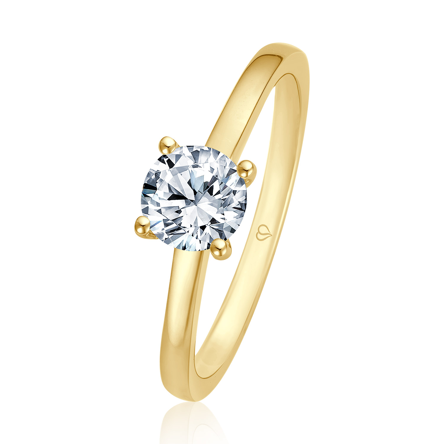 Verlobungsring Gelbgold 750 (0,75 ct w/if) kaufen | Trauringschmiede