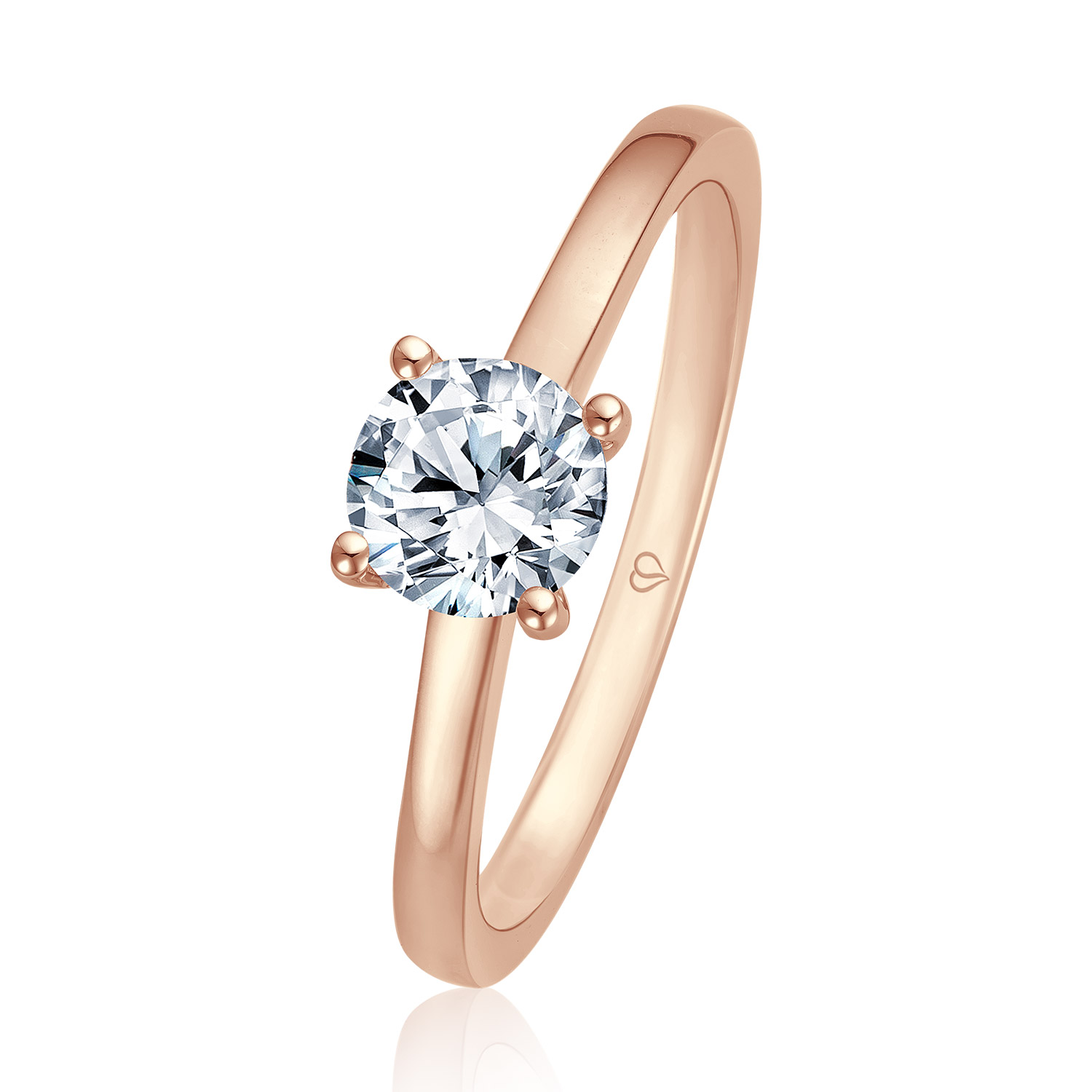 Verlobungsring Rotgold 585 (0,75 ct w/if) kaufen | Trauringschmiede