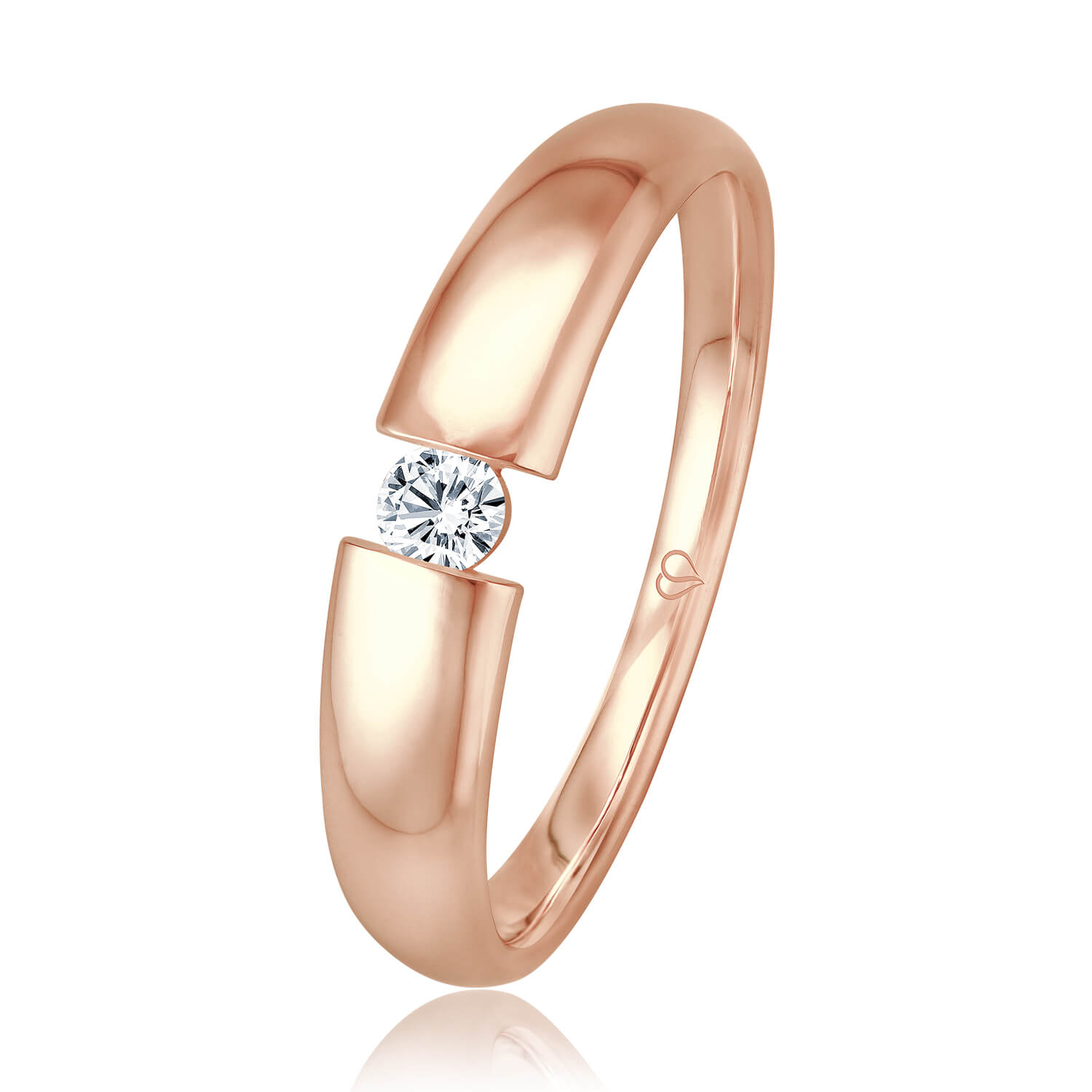 Verlobungsring Rotgold 585 (0,09 ct w/p1) kaufen | Trauringschmiede