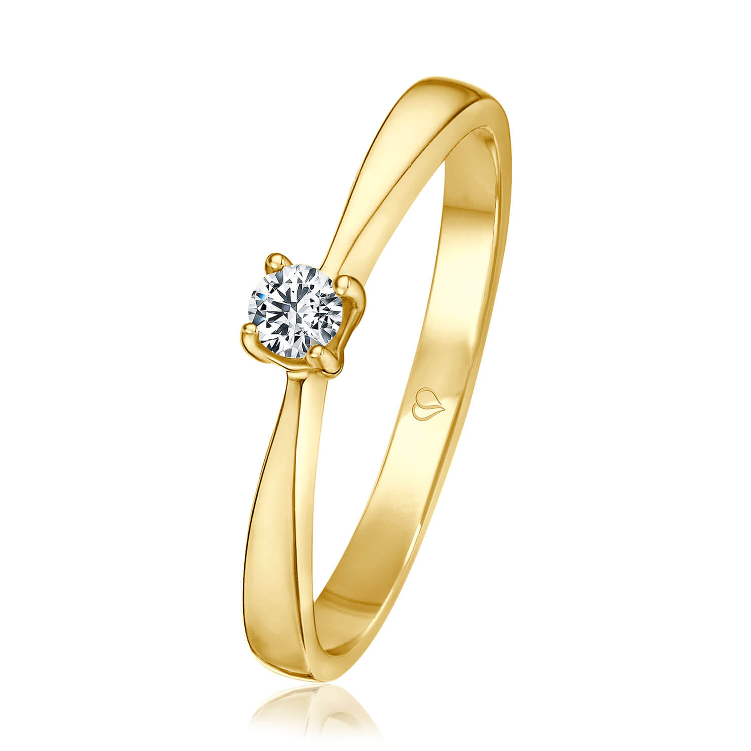 Verlobungsring Gelbgold 585 (0,10 ct w/si) kaufen | Trauringschmiede