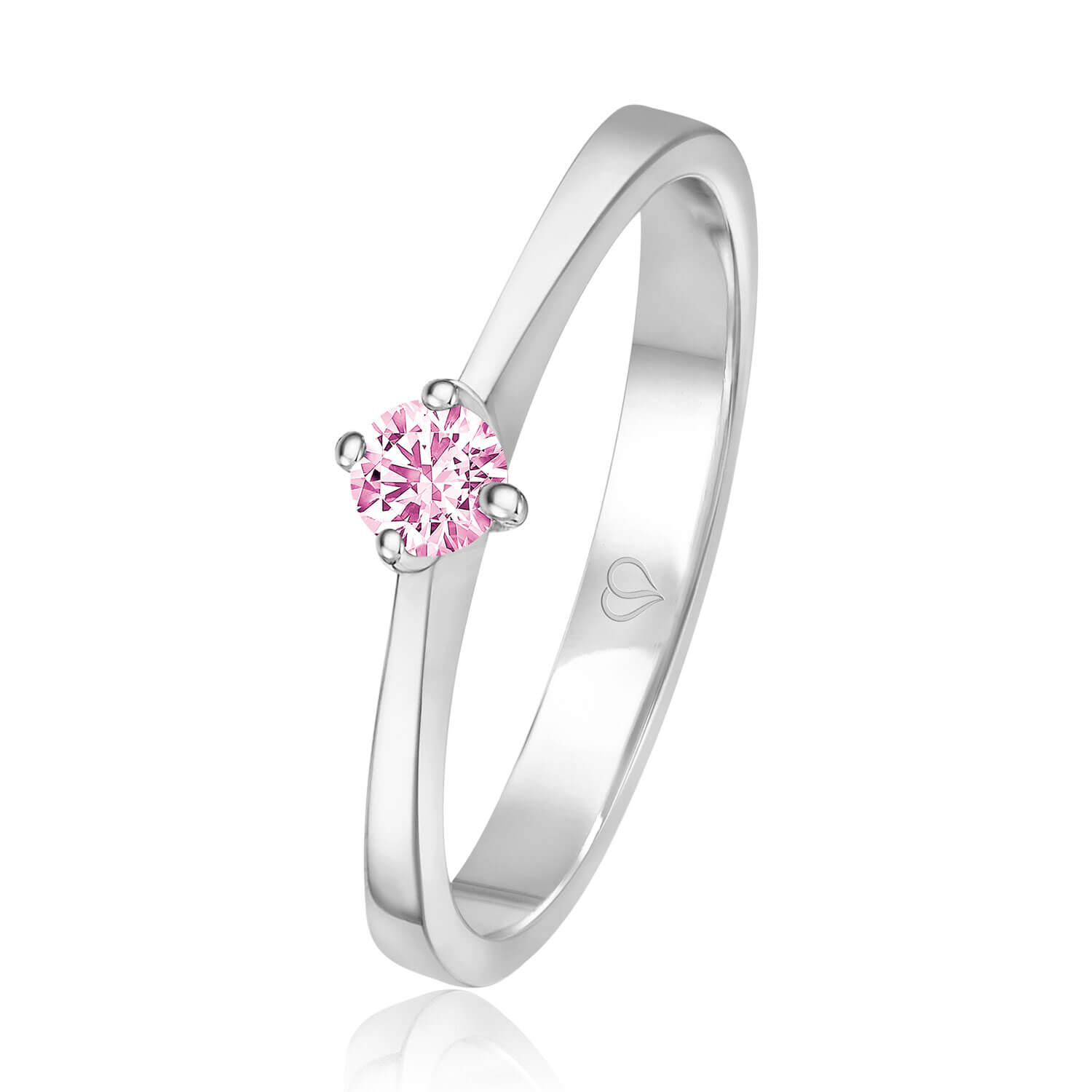 Verlobungsring Weißgold 585 (0,10 ct pink Turmalin) kaufen ...