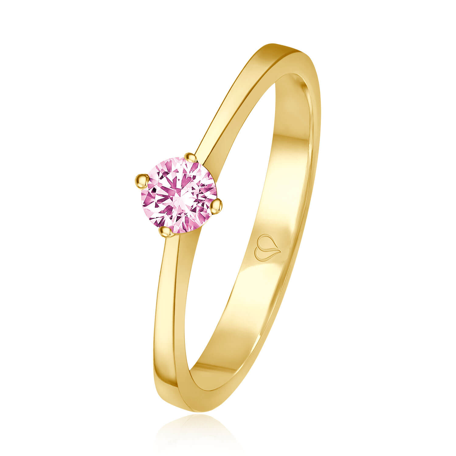 Verlobungsring Gelbgold 585 (0,25 ct pink Turmalin) kaufen ...