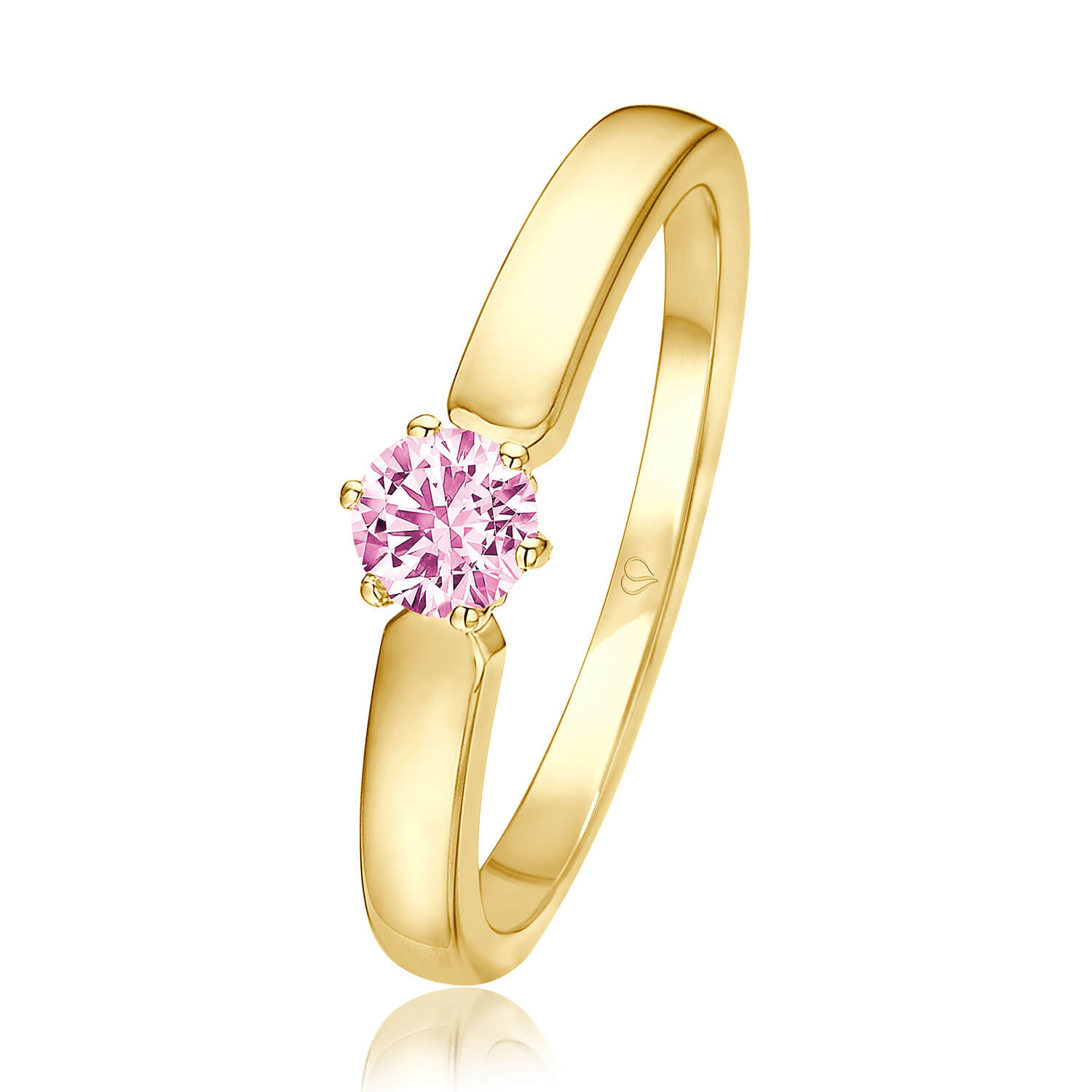 Verlobungsring Gelbgold 585 (0,25 ct pink Turmalin) kaufen ...