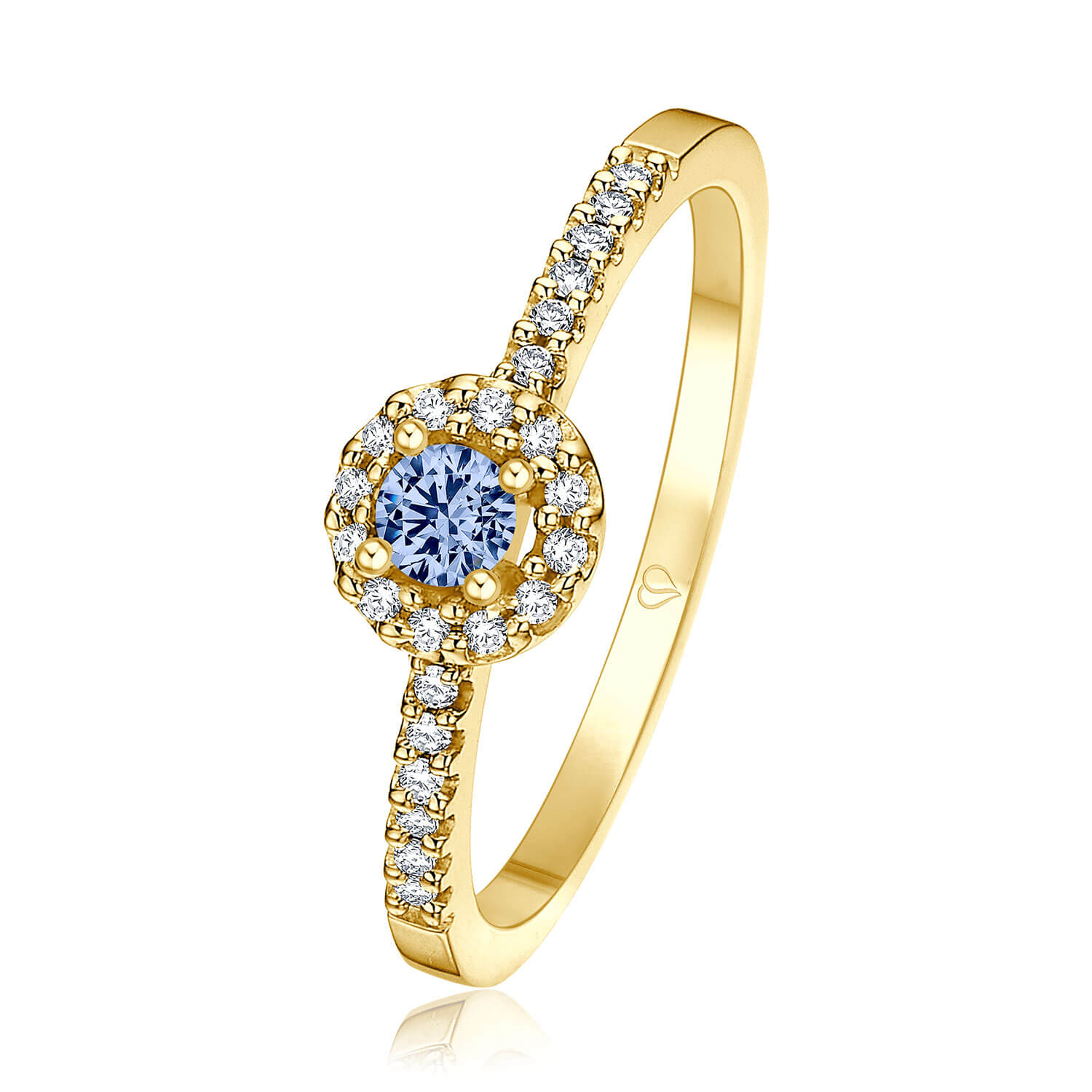 Verlobungsring Gelbgold 585 (0,10 ct w/si + Tansanit) kaufen | Trauringschmiede